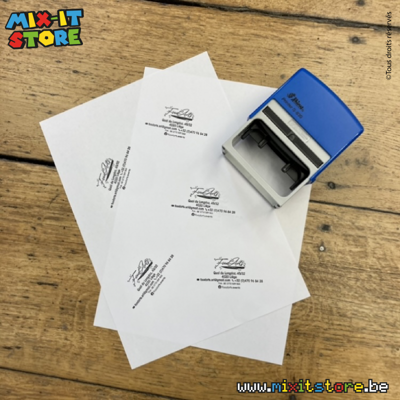 Tampon encreur SHINY S-520 - CARRÉ 4 LIGNES Couleur Encre Noir Recharge ...